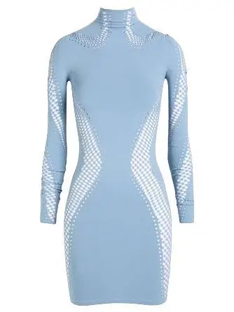 MUGLER Mini Bodycon Dress - Blue