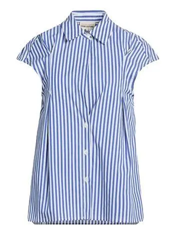 SEMICOUTURE Striped Poplin Shirt - Blue