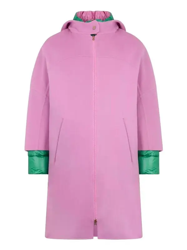 Herno Zip-up Hooded Coat - Pink