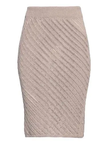 VICOLO Knitted Midi Pencil Skirt - Beige