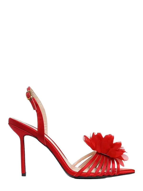 GINISSIMA Julia Heeled Sandals - Red