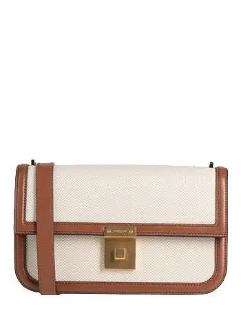 DEMELLIER Leather Crossbody Flap Bag - Beige