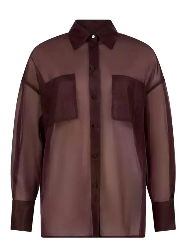 Liu Jo Organza Button-down Shirt - Brown