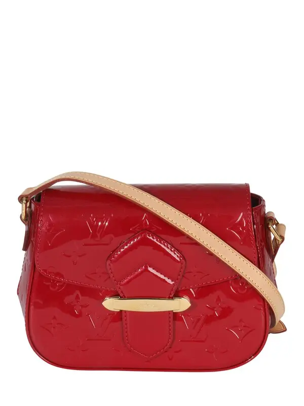 LOUIS VUITTON Pomme D'amour Monogram Vernis Bellflower Pm - Red
