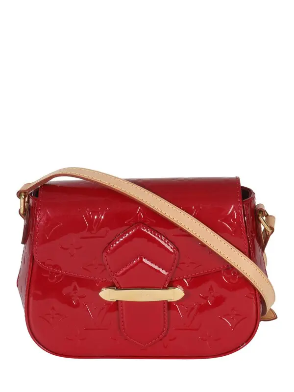 LOUIS VUITTON Pomme D'amour Monogram Vernis Bellflower Pm - Red