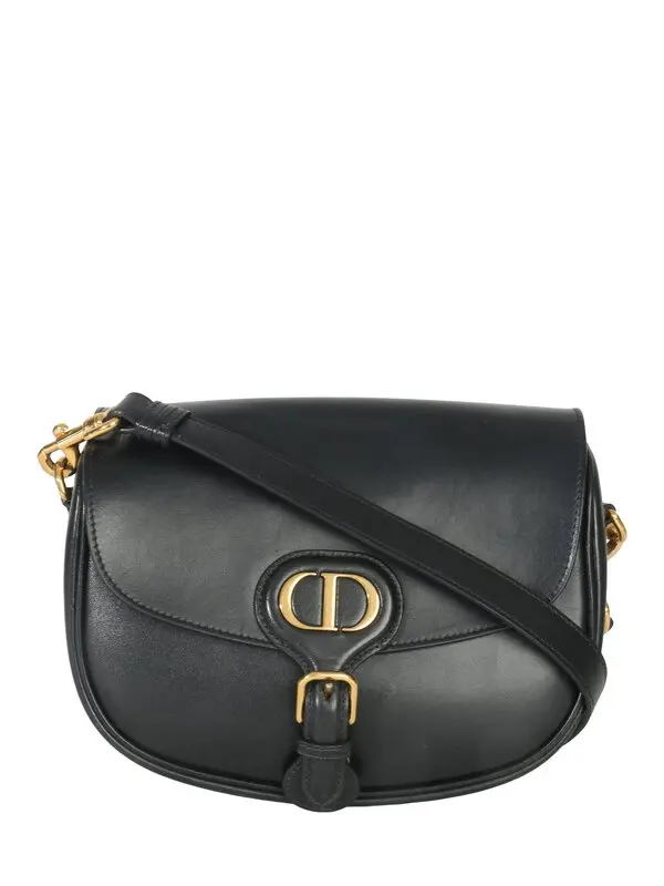 Dior Box Calfskin Bobby Flap Bag - Black