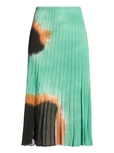 ROBERTO COLLINA Midi Flared Knit Skirt - Green