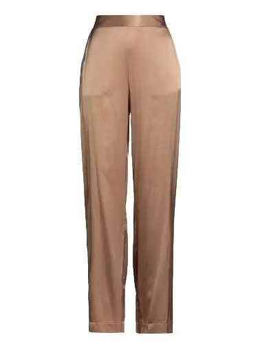 ROBERTO COLLINA Satin Pajama Pants - Beige