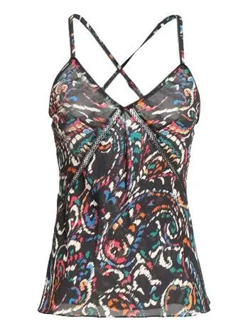 Patrizia Pepe Multicolor Crepe Camisole - Black