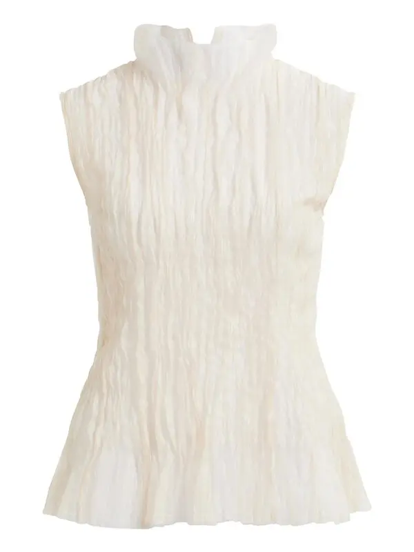 Aje Soloist Peplum Top - Off-white
