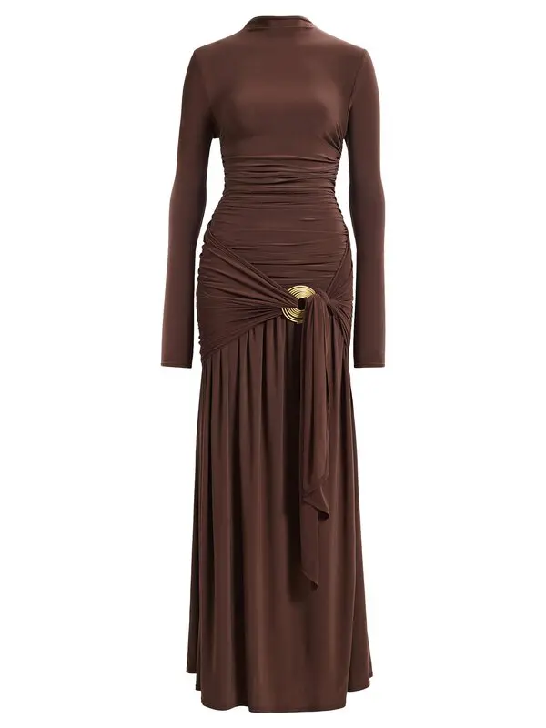 Aje Selah Jersey Maxi Dress - Brown