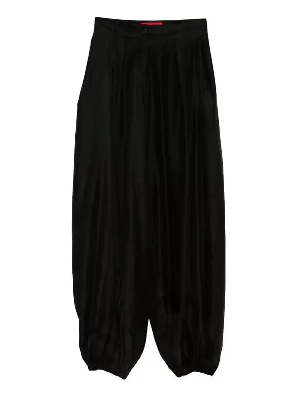 THELATEST Gathered High-waisted Trousers - Black