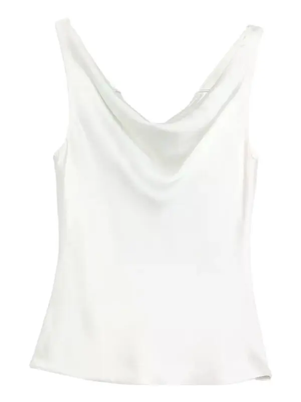 Norma Kamali Cowl-neck Top - White