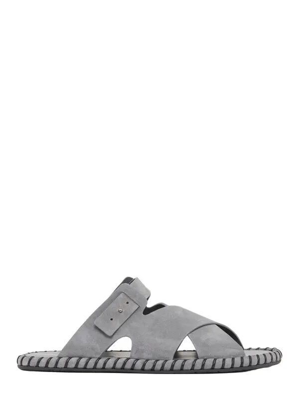 Giorgio Armani Suede Sandals - Grey