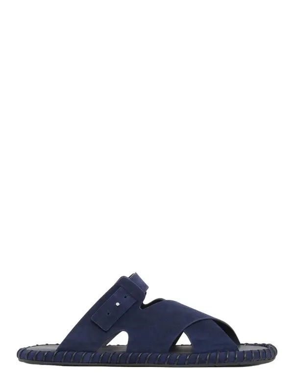 Giorgio Armani Suede Sandals - Navy Blue