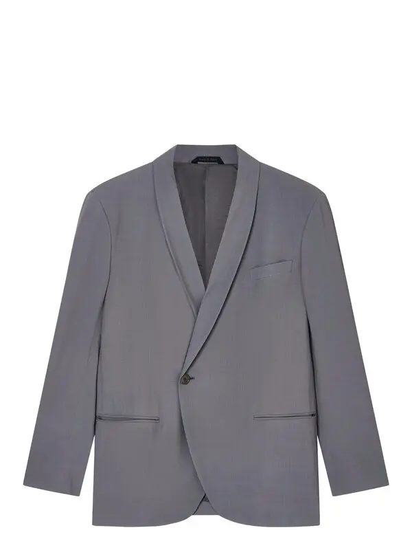 Giorgio Armani Single-breasted Suit In Viscose Cannet - Grey