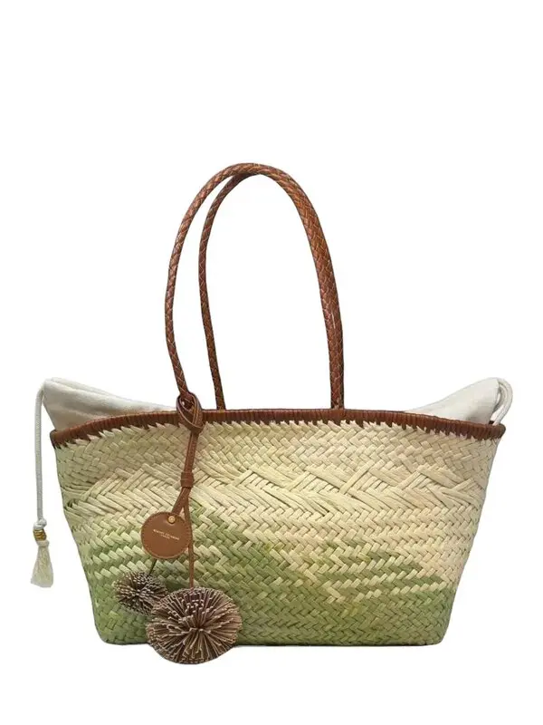 GIANNI CHIARINI Paloma Braided-handle Shoulder Bag - Neutrals