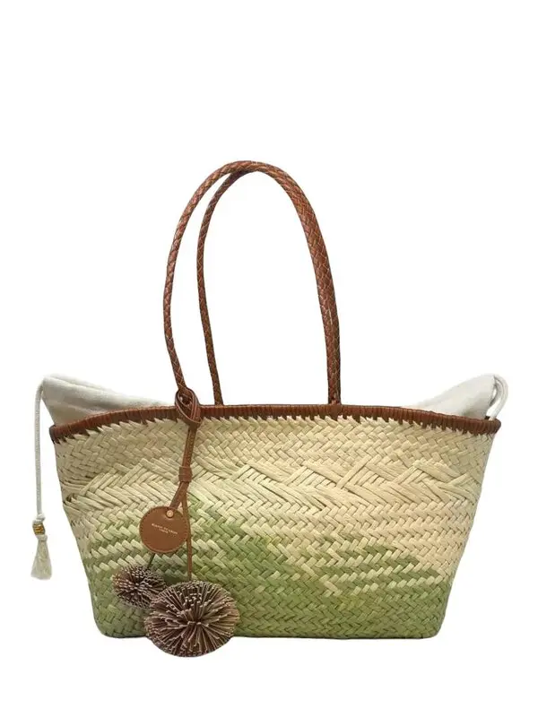 GIANNI CHIARINI Paloma Braided-handle Shoulder Bag - Neutrals