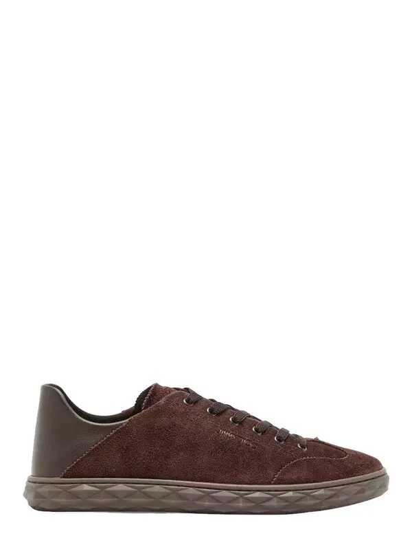 JIMMY CHOO Lace-up Suede Sneakers - Brown