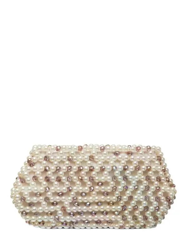 0711 TBILISI Lizzie Beaded Clutch - Neutrals