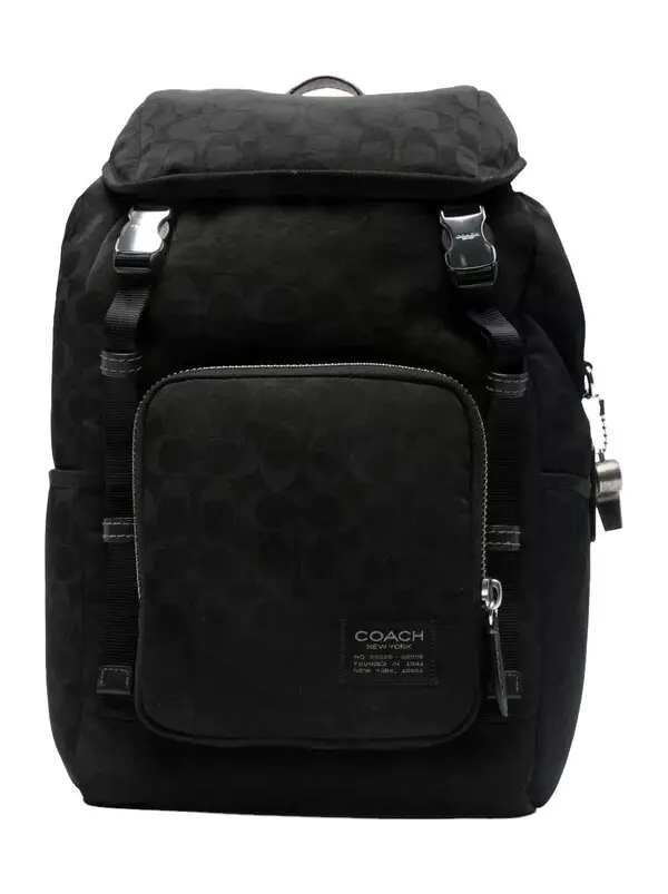 COACH Patterned Backpack - Black