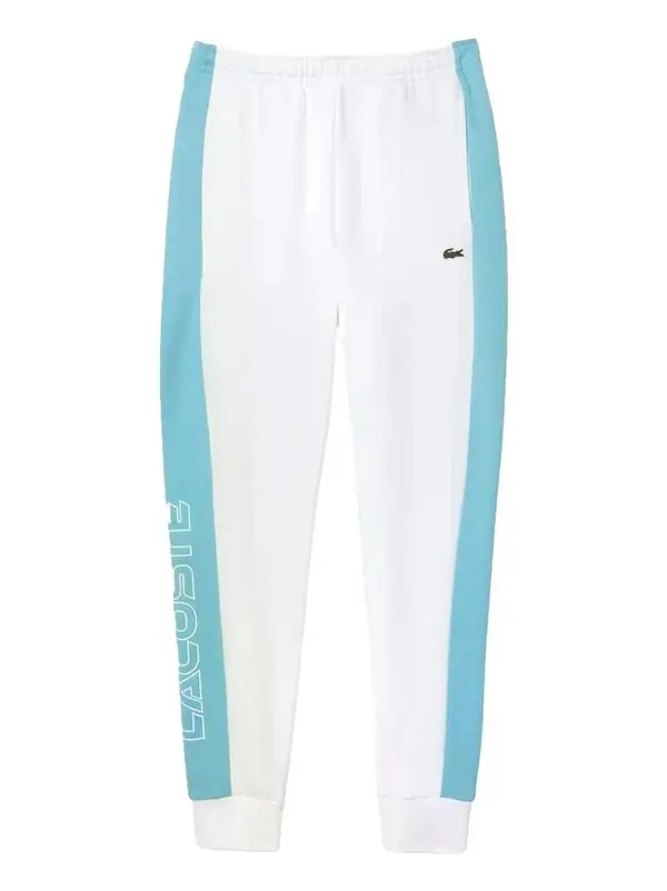 Lacoste Logo-embroidered Colourblock Track Pants - White