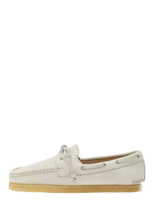 Clarks Leather Boat Shoes - White