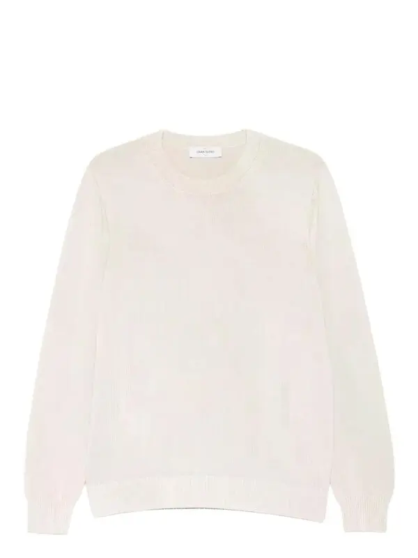 GRAN SASSO Crew-neck Knitted Sweater - White