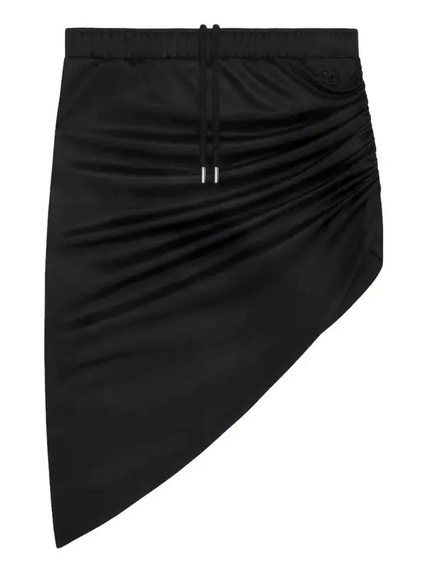 COURREGES Asymmetric Drawstring Skirt - Black