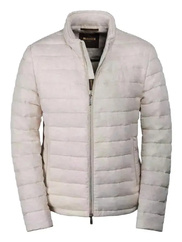 MOORER Alec Quilted Bomber Jacket - Neutrals