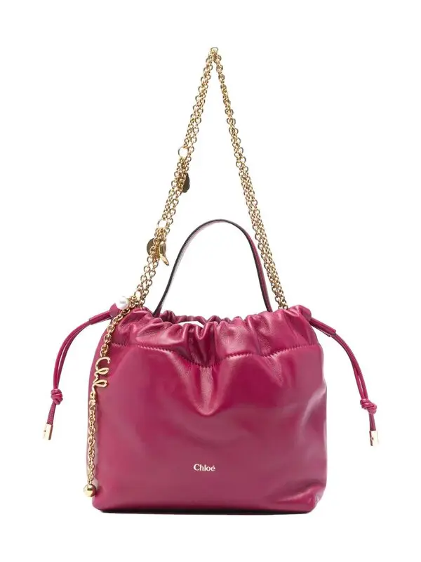 Chloé Mini Logo-detail Shoulder Bag - Pink