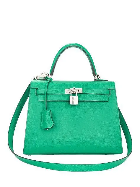 FWRD RENEW Hermes Epsom Kelly 25 Handbag - Vert Jade