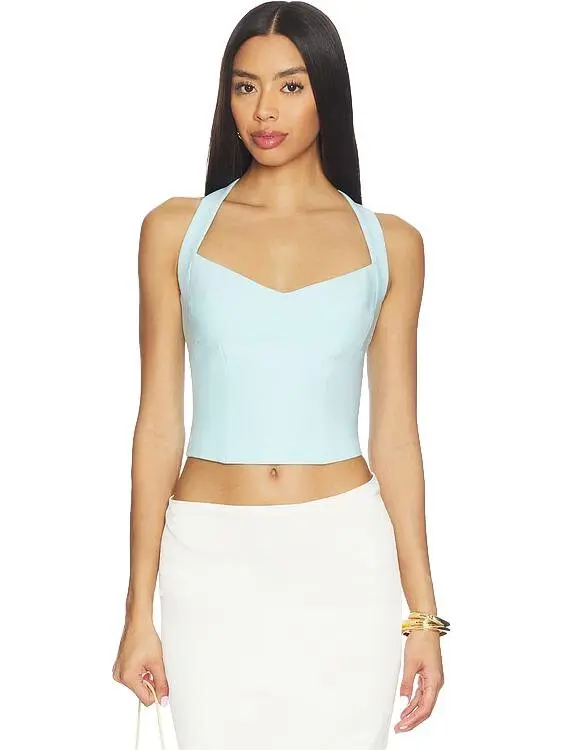 Bardot Deserae Halter Neck Top - Aqua