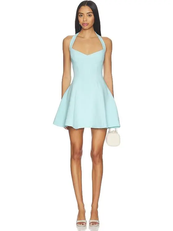 Bardot Deserae Halter Neck Mini Dress - Aqua
