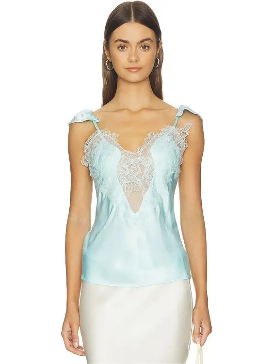 Bardot Ivy Lace Detail Camisole - Aqua