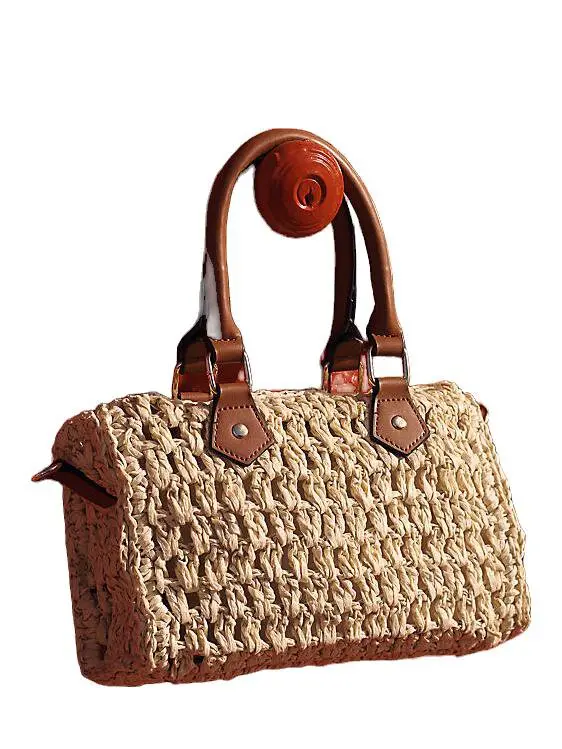 Anthropologie Berrie Mini Raffia Hand Bag - Natural