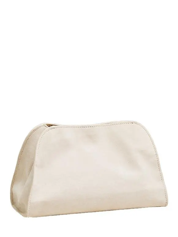 Anthropologie Janie Faux Suede Shoulder Bag - Cream