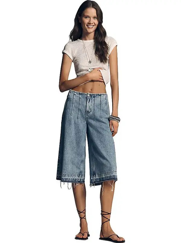 SEVENTY + MOCHI Vera High-rise Culotte Jeans - Newport