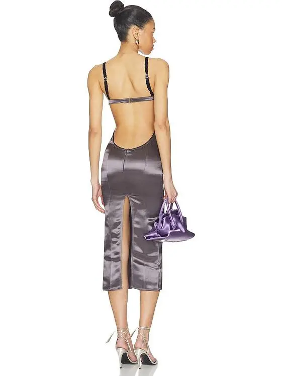 Attico Midi Dress - Metal Grey