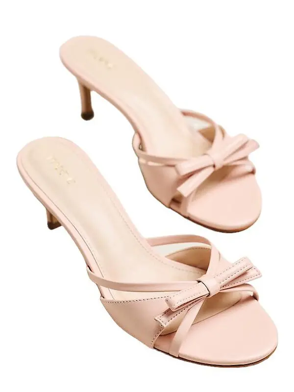 Maeve Bow Strappy Sandals - Pink