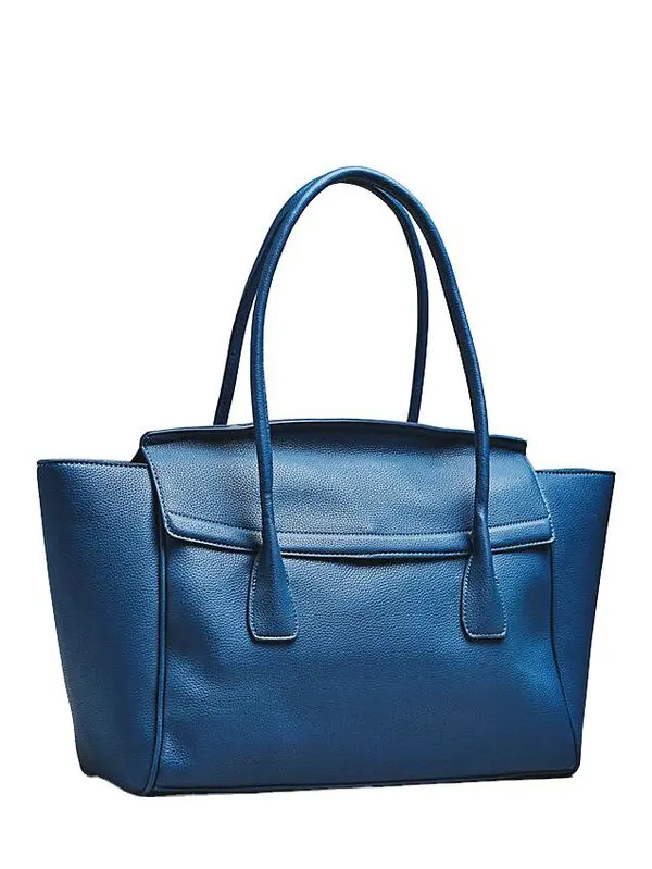 AOTA Vegan Leather Tote Bag - Blue