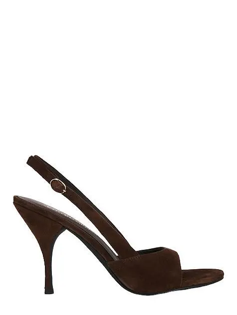 Jeffrey Campbell Triomphe Slingback Sandal - Brown Suede