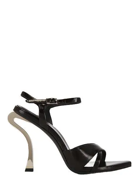 Jeffrey Campbell Alinea Sandal - Coffee & Silver