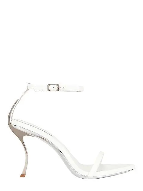 Jeffrey Campbell Obsession Sandal - White Patent & Silver