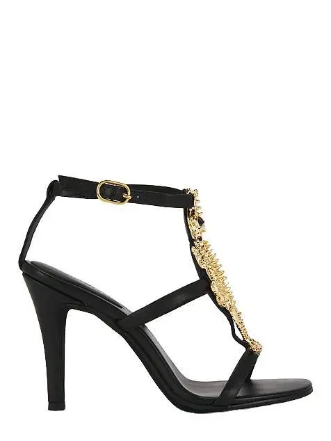 Jeffrey Campbell Reptilia Sandal - Black & Gold