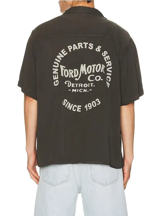 Junk Food Ford Motor Co Camp Shirt - Vintage Black