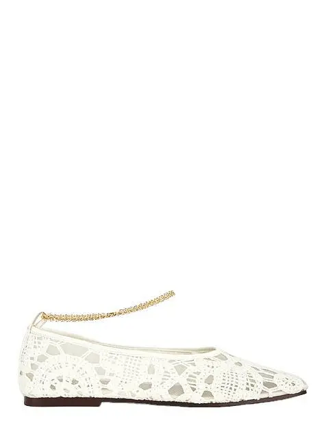 MARIA LUCA Augusta Ballet Flat - Bianco