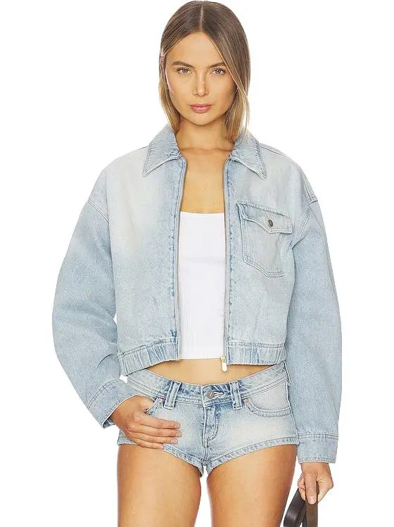 Abrand Denim Push It Denim Bomber Jacket - Stella