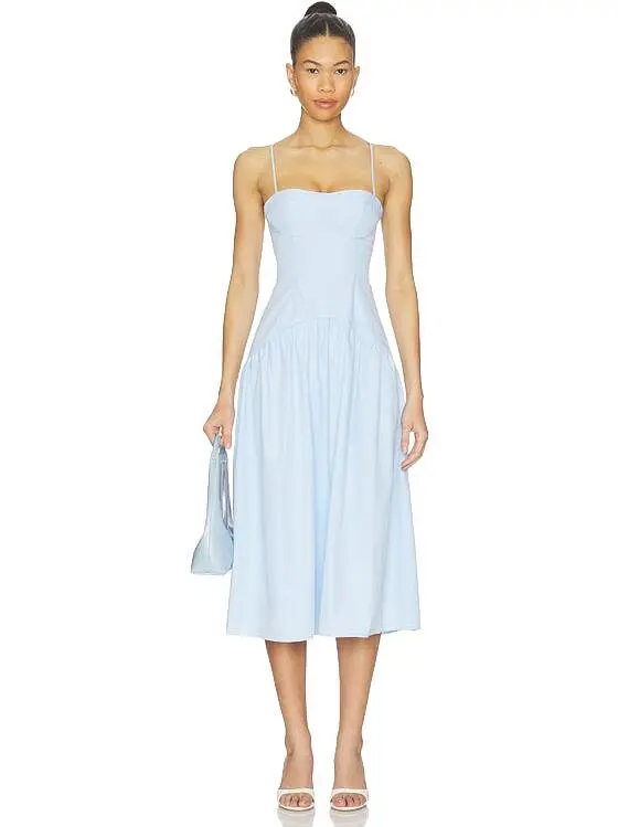MORE TO COME Margaery Midi Dress - Baby Blue