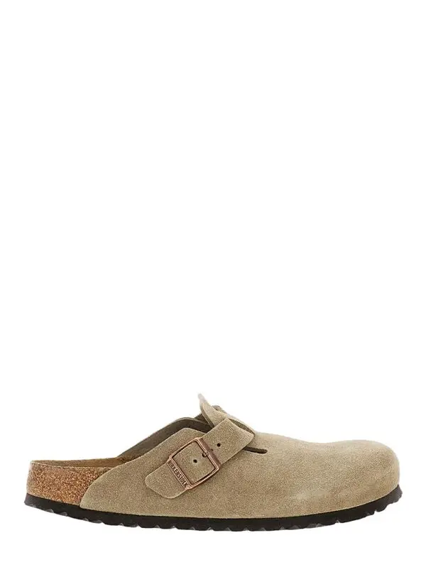 BIRKENSTOCK Boston Suede Clogs - Grey